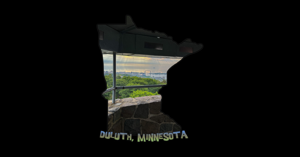Duluth, Minnesota - View from Enger Tower - Duluth - Sticker | TeePublic