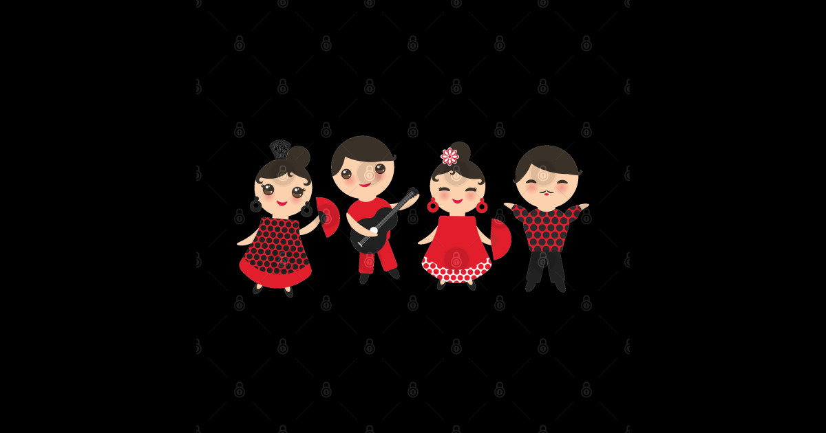Spanish flamenco dancer (2) - Flamenco - Sticker | TeePublic