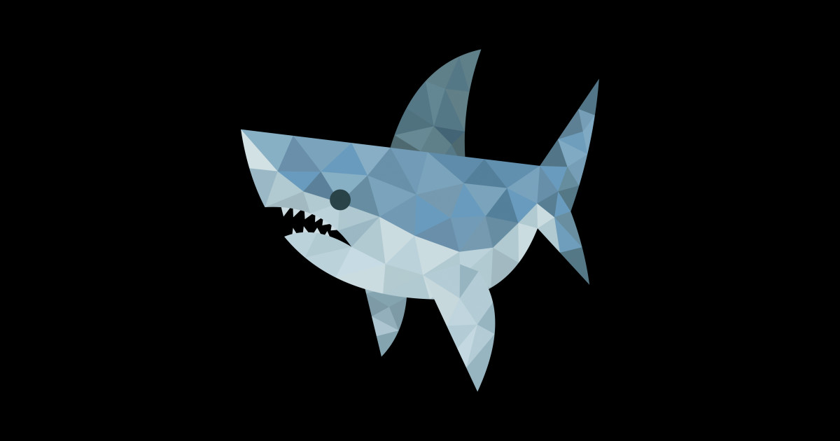 Triangle Shark - Animal - Sticker | TeePublic