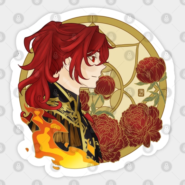 Diluc, Genshin Impact - Genshin Impact - Sticker | TeePublic