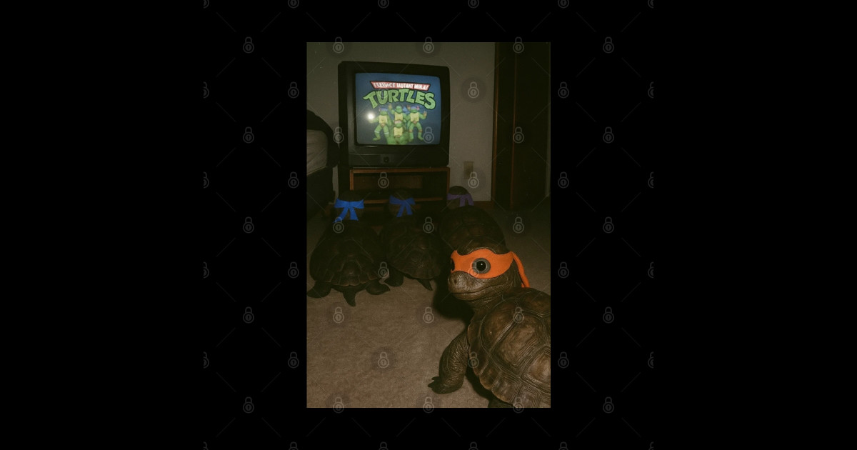 Baby Turtles Watching Their Heroes on TV – Funny Retro Parody - Funny ...