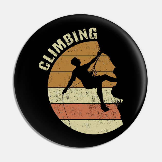 Retro Vintage Climbing Mountain Climber - Retro Vintage Climbing - Pin ...