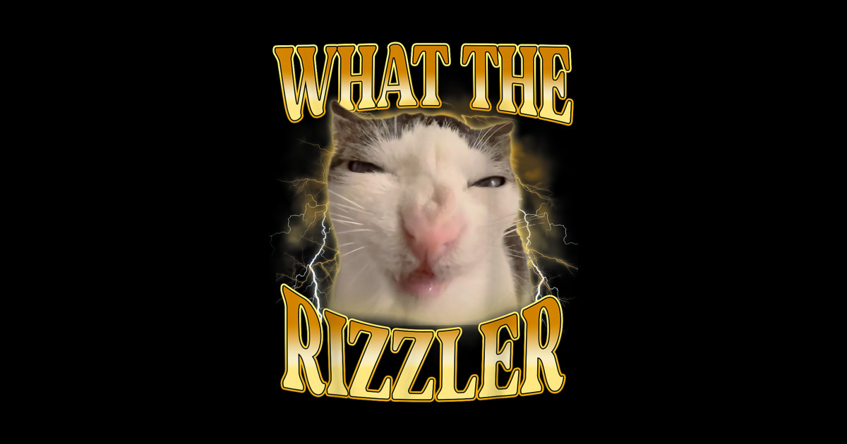 What The Rizzler Cat & Cute Meme - What The Rizzler Cat - Sticker ...