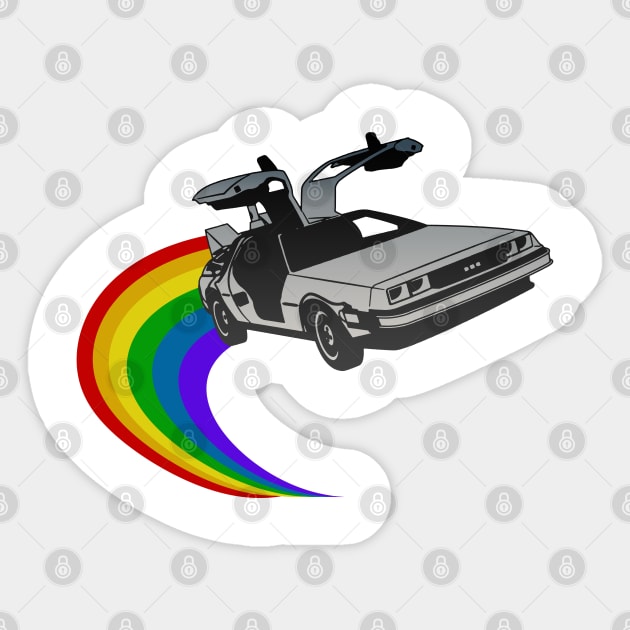 DeLorean Time Machine - Back To The Future - Sticker | TeePublic