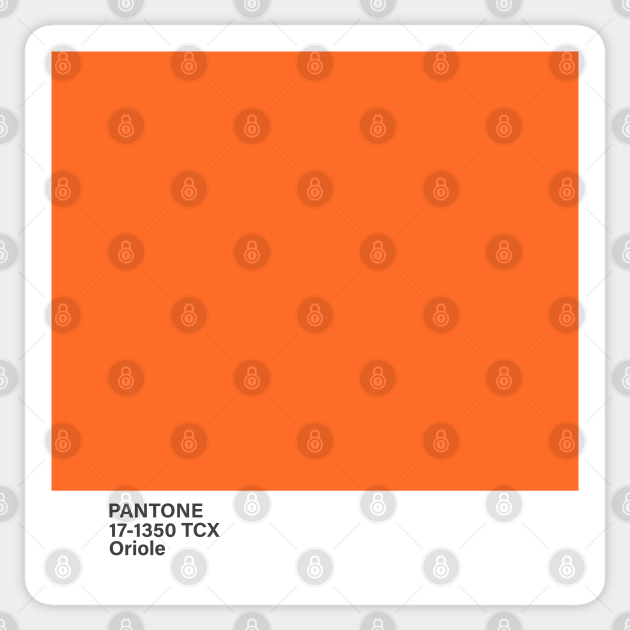 pantone 17-1350 TCX Oriole - Pantone Color - Sticker | TeePublic