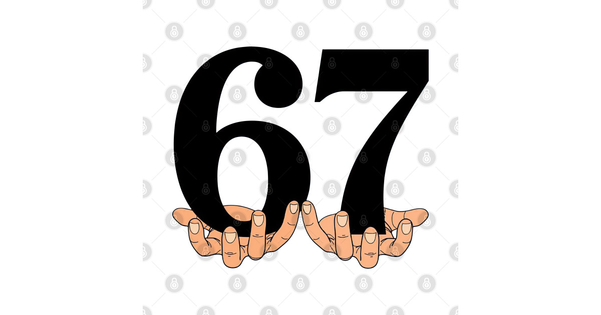 Six Seven 6 7 Meme - Aesthetic Hand Sign Streetwear - T-Shirt | TeePublic