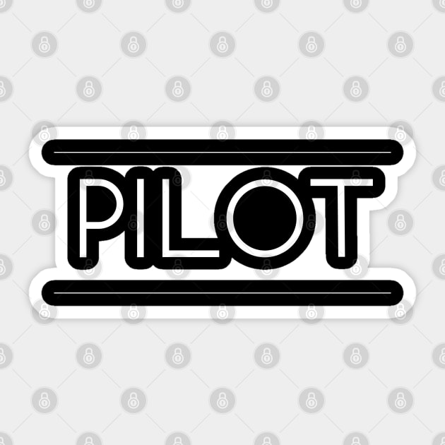 Pilot Minimalist Design - Pilot - Sticker | TeePublic