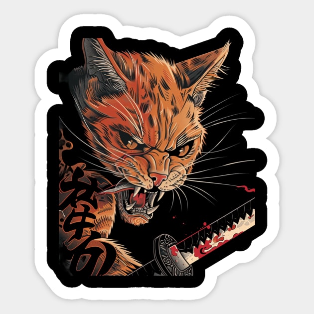 Cat Ninja Journeys Purr-fect Strike - Ninja Cat - Sticker | TeePublic