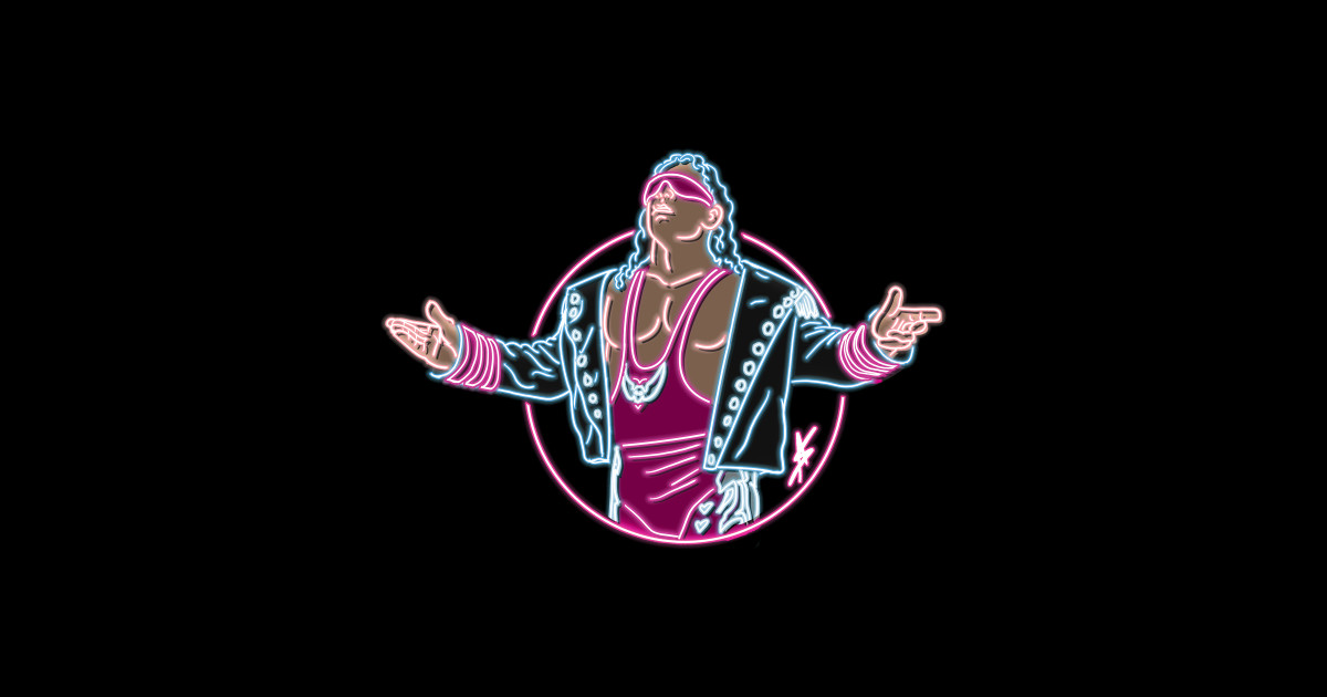 Bret Hart neon color - Bret Hart - Posters and Art Prints | TeePublic