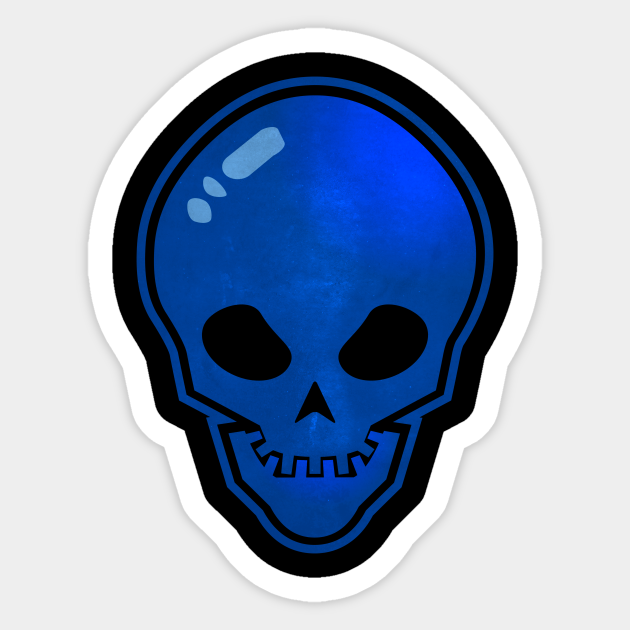 blue skull - Skull - Sticker | TeePublic