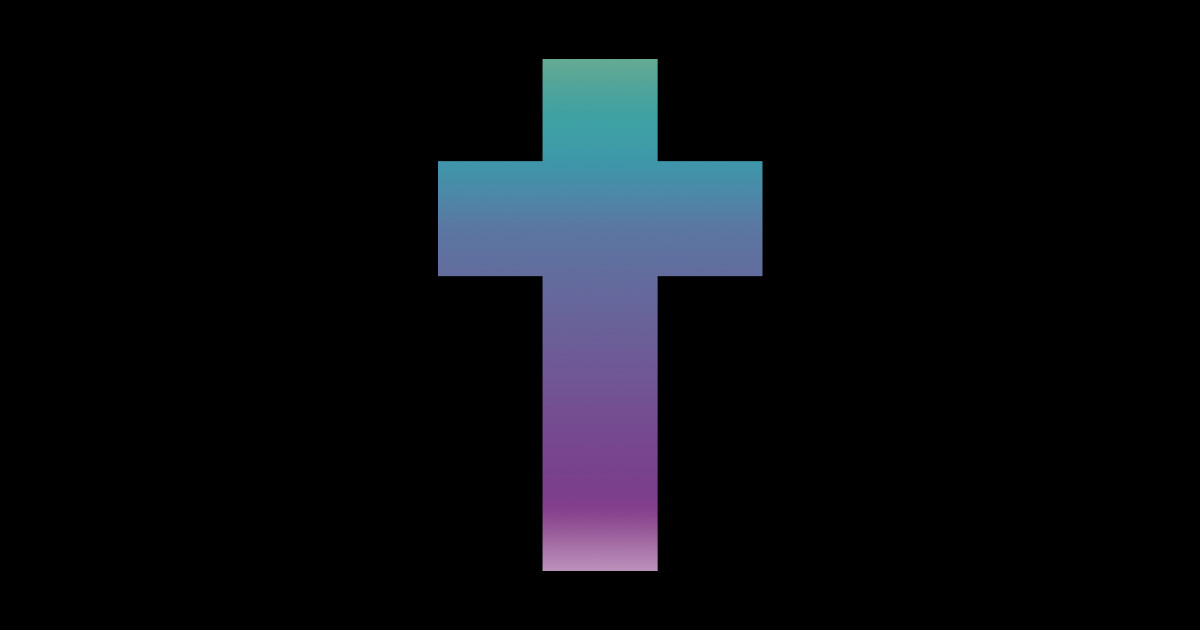 Rainbow cross - Goth - Sticker | TeePublic