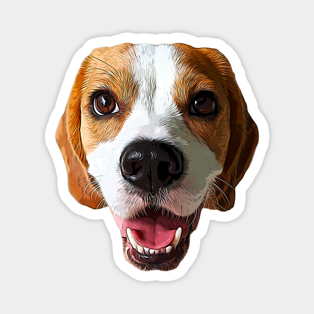 Beagle Head for Beagle Dog Lovers - Beagle - Magnet | TeePublic