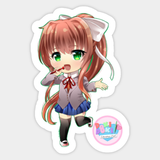 Doki Doki Literature Club Monika Doki Doki Literature Club Sticker