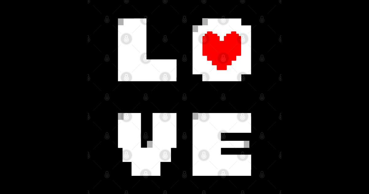 8-Bit Love - 8 Bit - Sticker | TeePublic