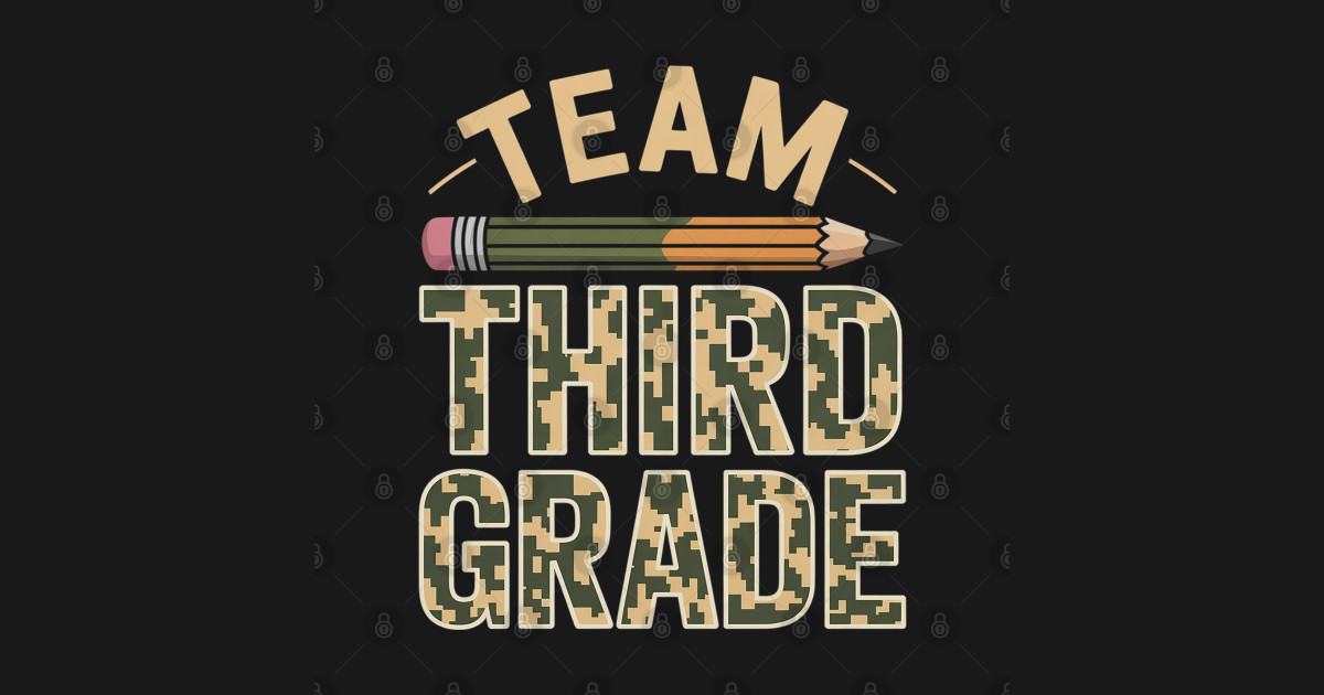 Team Third Grade Camo 3rd Grade Teacher Camouflage - Teacher - T-Shirt ...