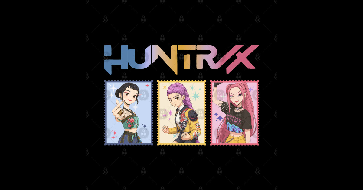 Huntrix Stamp Kpop Demon Hunters Shirt Rumi Zoey Mira M8364 - Kpop ...
