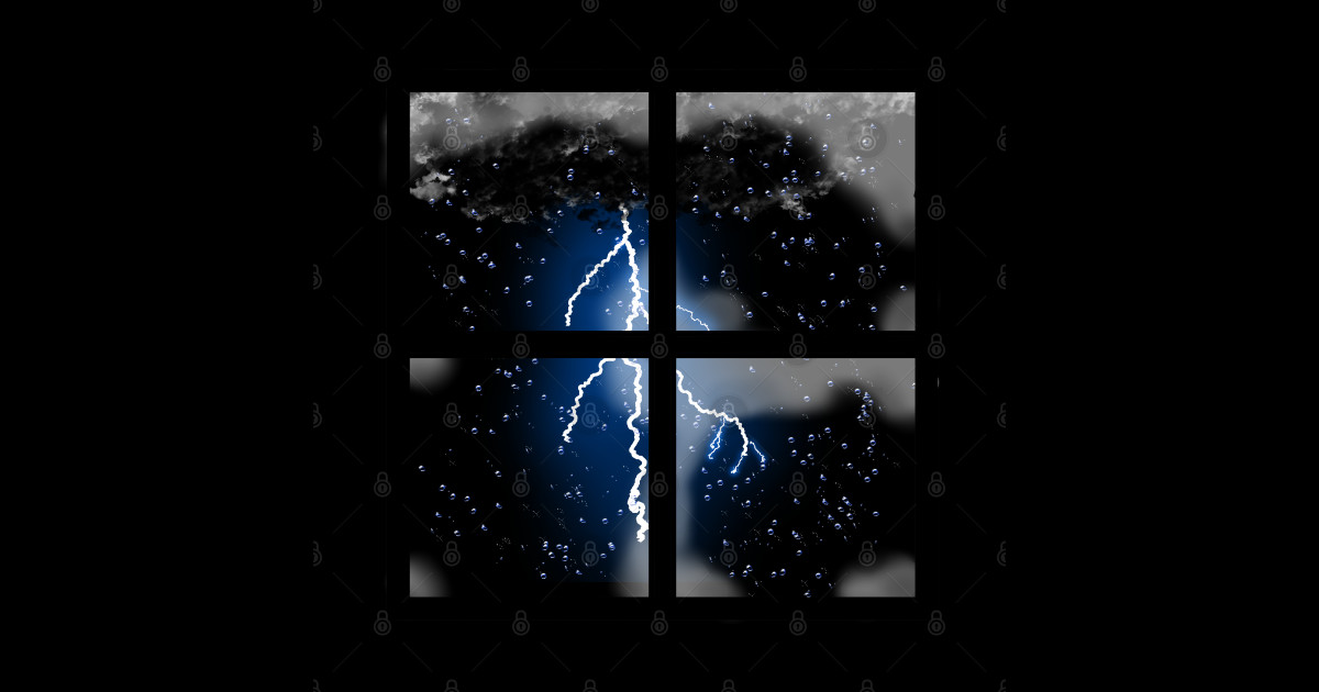 Storm Outside Window - Thunderstorm - Sticker | TeePublic