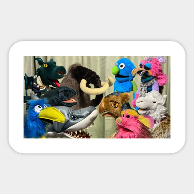 Old and new puppets - Puppets - Sticker | TeePublic