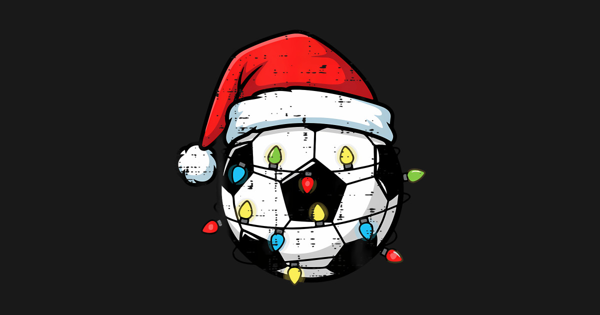 Christmas Soccer Ball Santa Xmas Football Sport - Christmas Soccer - T ...