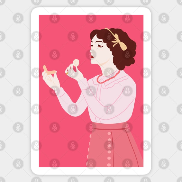 Art Deco Lily Elsie illustration - Art Deco Illustration - Sticker ...