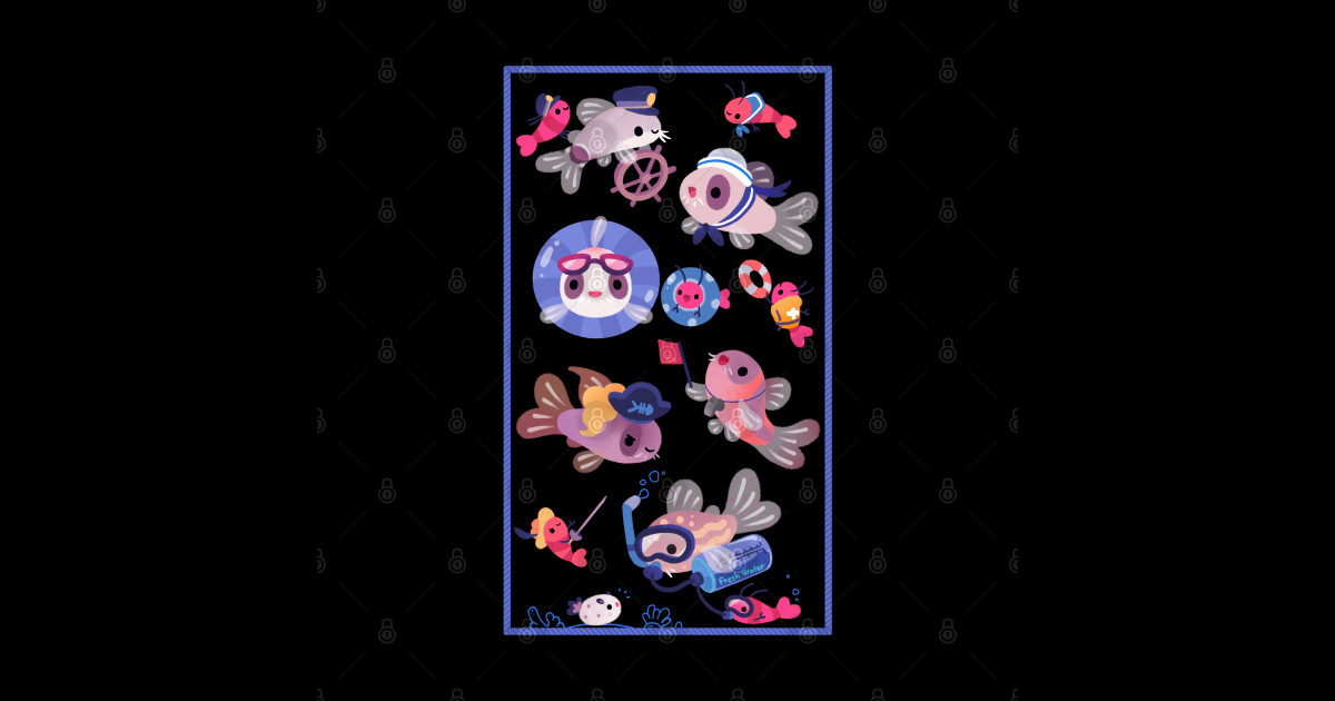 Cory cats on voyage - Corydoras - Sticker | TeePublic