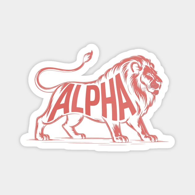 Alpha - Cool Lion Logo - Lion King - Magnet | TeePublic