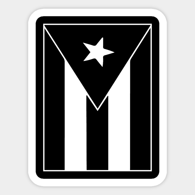 Puerto Rico Black Flag - Puerto Rico Black Flag - Sticker | TeePublic