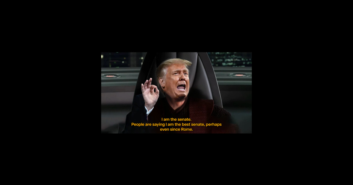 I Am the Senate - Star Wars Political Humor Meme - Meme - Sticker ...