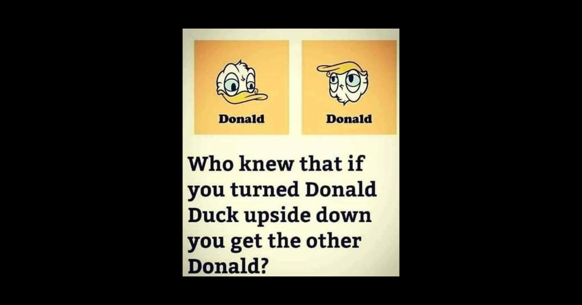 Donald Duck Upside Down - The Other Donald Meme - Meme - Posters and ...