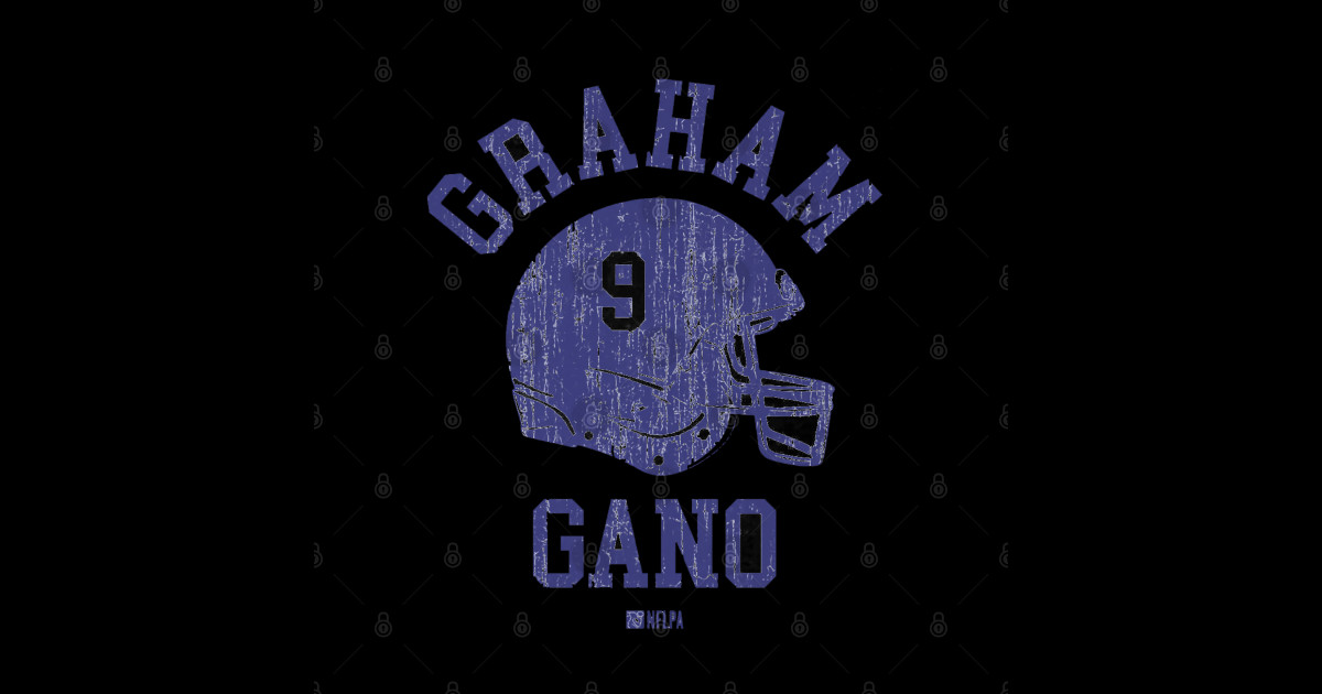 Graham Gano New York G Helmet Font - Graham Gano - Sticker | TeePublic