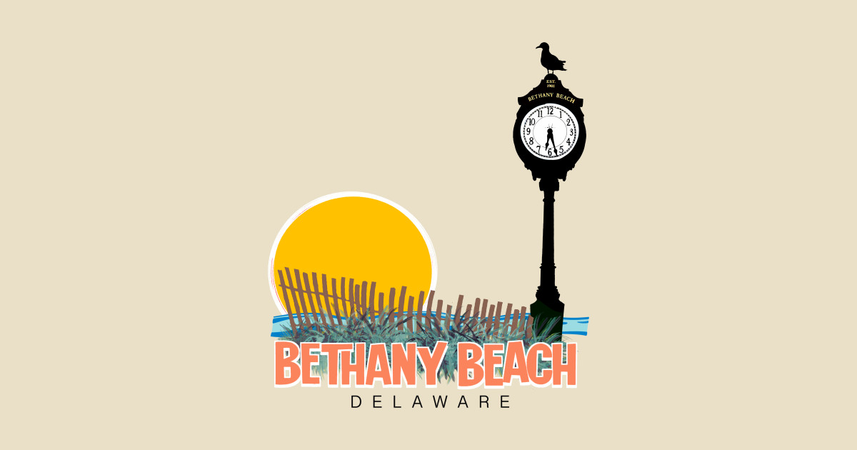 Bethany Beach Clock - Bethany - T-Shirt | TeePublic