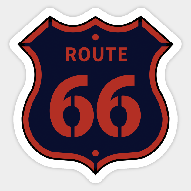 Route 66 logo design - Route 66 - Sticker | TeePublic