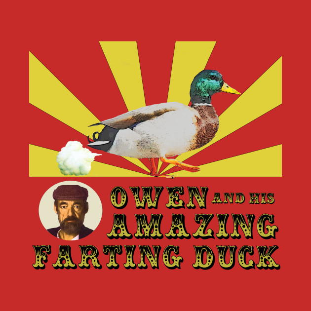 Owen and His Amazing Farting Duck - Vicar Of Dibley - T-Shirt | TeePublic