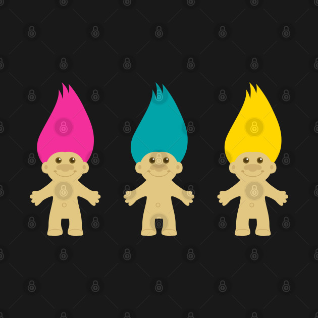 Funky Hair Trolls - Trolls - T-Shirt Designed & Sold By Guilherme Loureiro