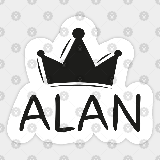 Alan name, Sticker design. - Alan - Sticker | TeePublic