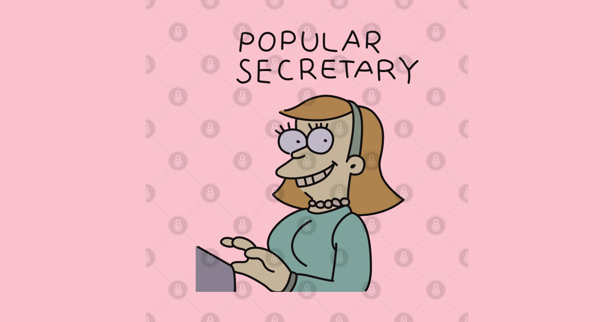 Popular Secretary Magazine - Simpsons - T-Shirt | TeePublic