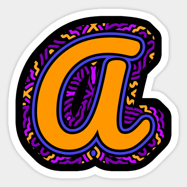 Letter A Initial - Letter Art - Sticker | TeePublic