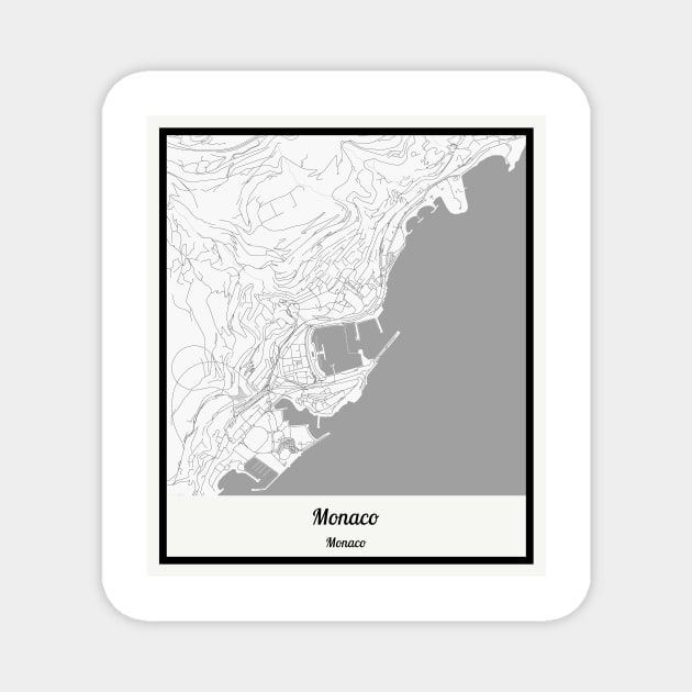 Map of Monaco - Monaco - Magnet | TeePublic