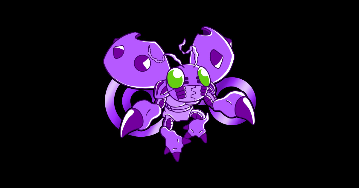 Tentomon Purple - Digimon - Sticker | TeePublic