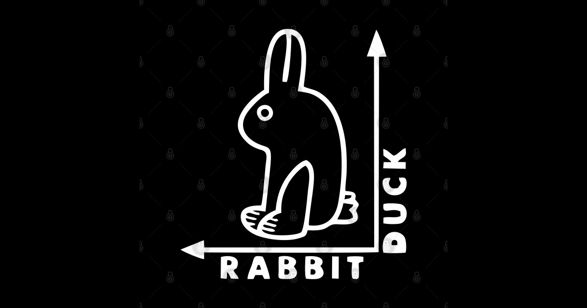 Rabbit Duck Optical Illusions - Rabbit Duck Optical Illusions - Sticker ...