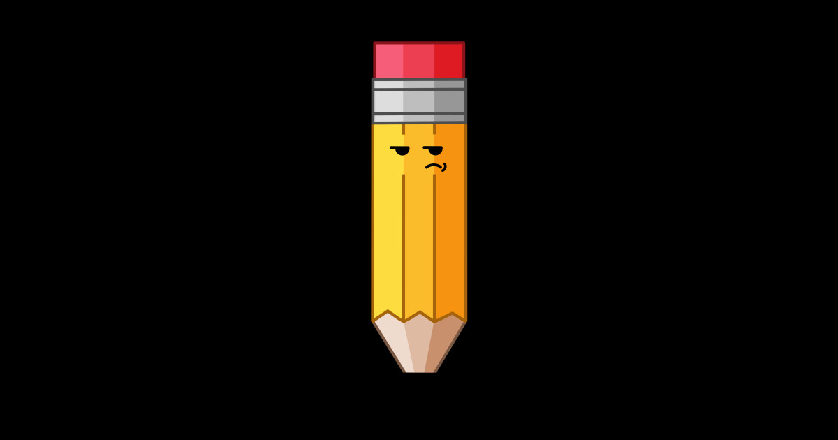 Grumpy Pencil - Pencil - Sticker | TeePublic