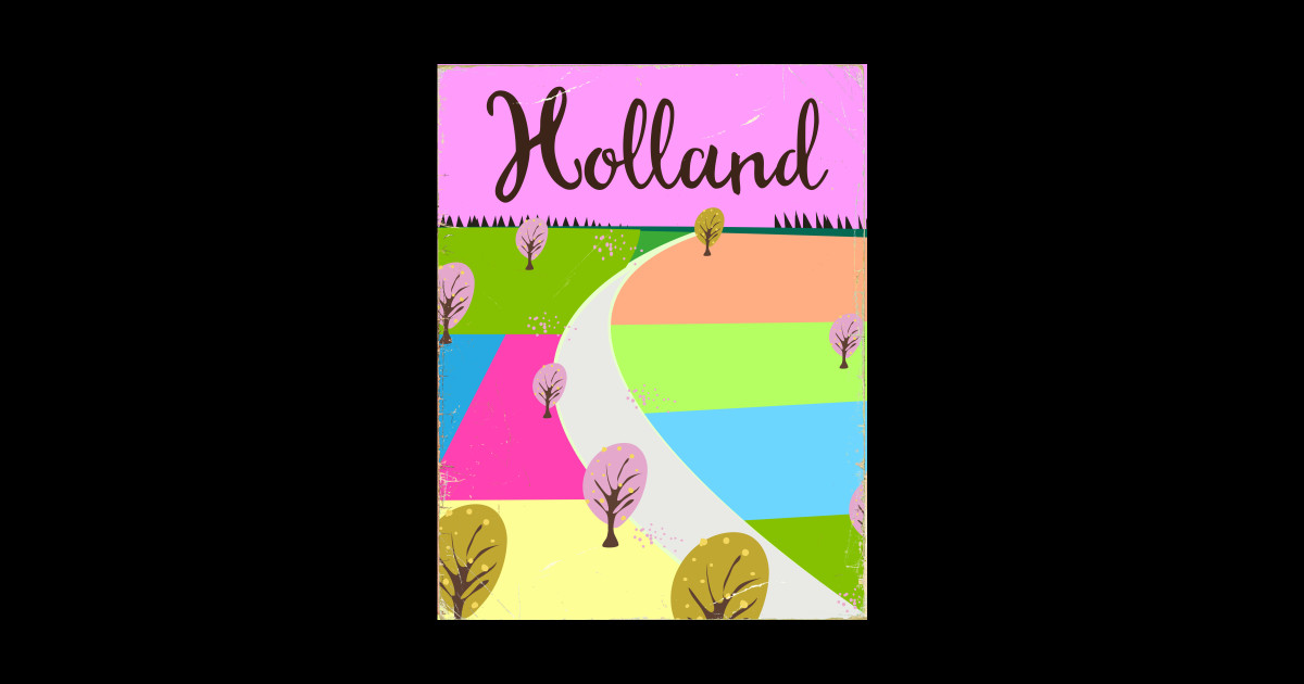 Holland Vintage style travel poster - Holland - Sticker | TeePublic
