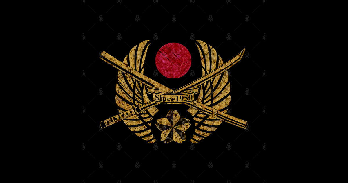 Japan Ground-Defense Force Vintage Emblem - Japanese Police - T-Shirt ...