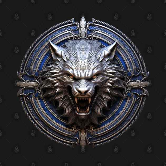 Wolf Emblem - Wolf - T-Shirt | TeePublic