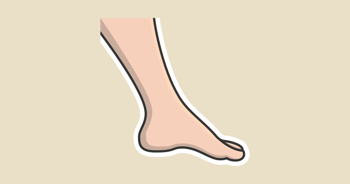 Human Feet Sticker vector illustration. People fashion icon concept ...