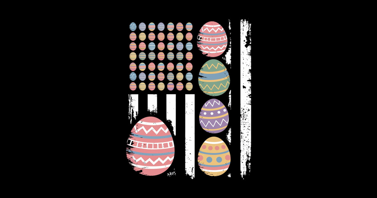 Easter Egg Bunny USA American Flag Patriotic Men Women Boys - Easter ...