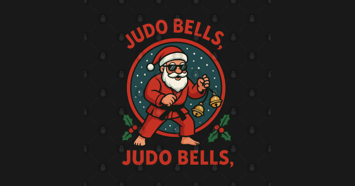 Judo Bells Judo Bells | Santa Black Belt Christmas Martial Arts Gift ...