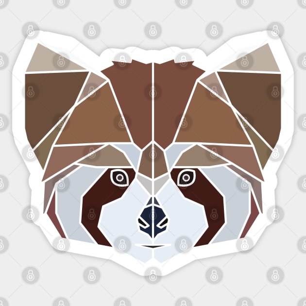 Red Panda Geometry Pattern - Geometry Animals Design - Sticker | TeePublic