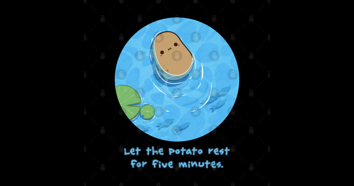 Cute Potato Must Rest - Potato - Sticker | TeePublic