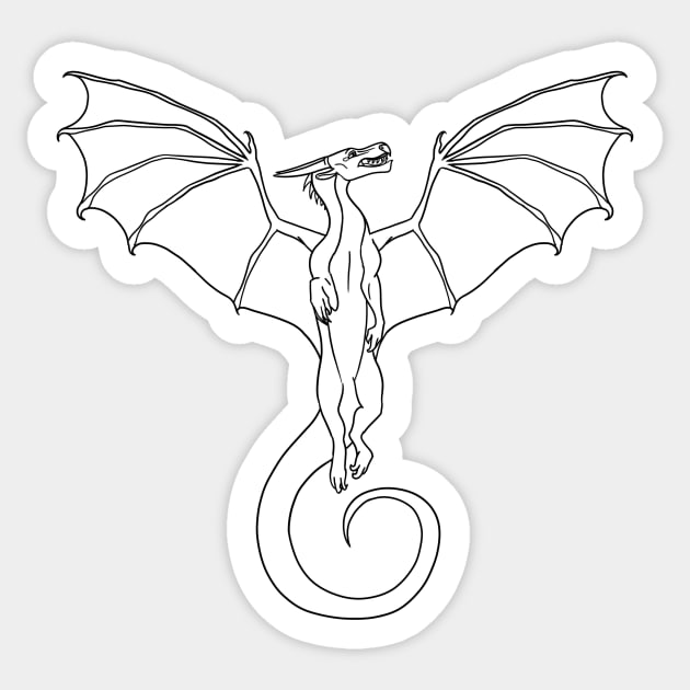 Wings of Fire • NightWing • Outline - Wings Of Fire Nightwing - Sticker ...